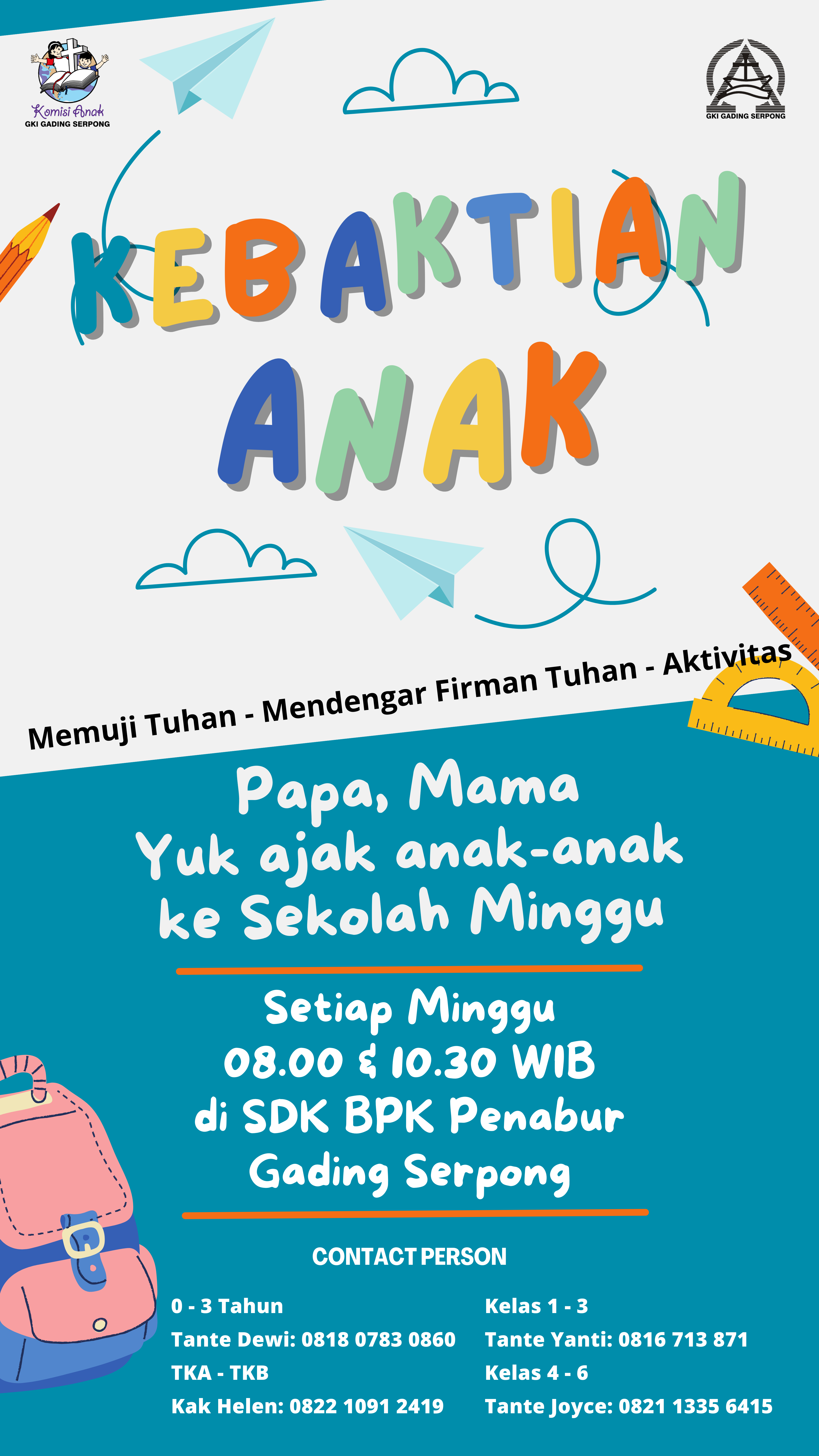 Kebaktian Anak (Sekolah Minggu) - GKI Gading Serpong